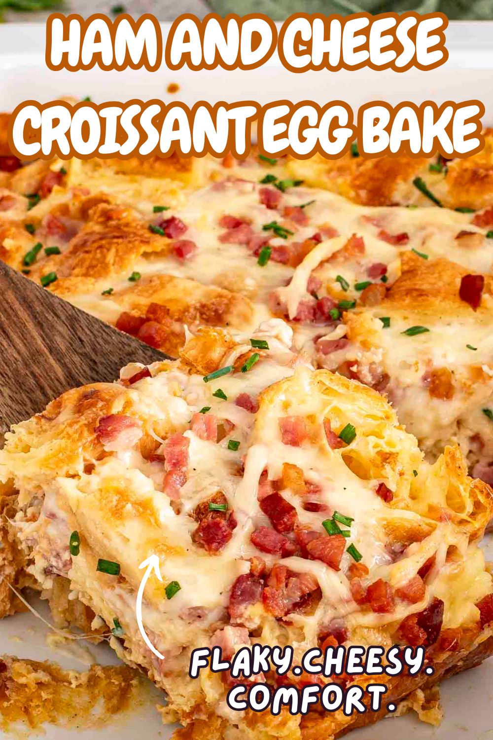 Ham & Cheese Croissant Egg Bake - All My Cravings