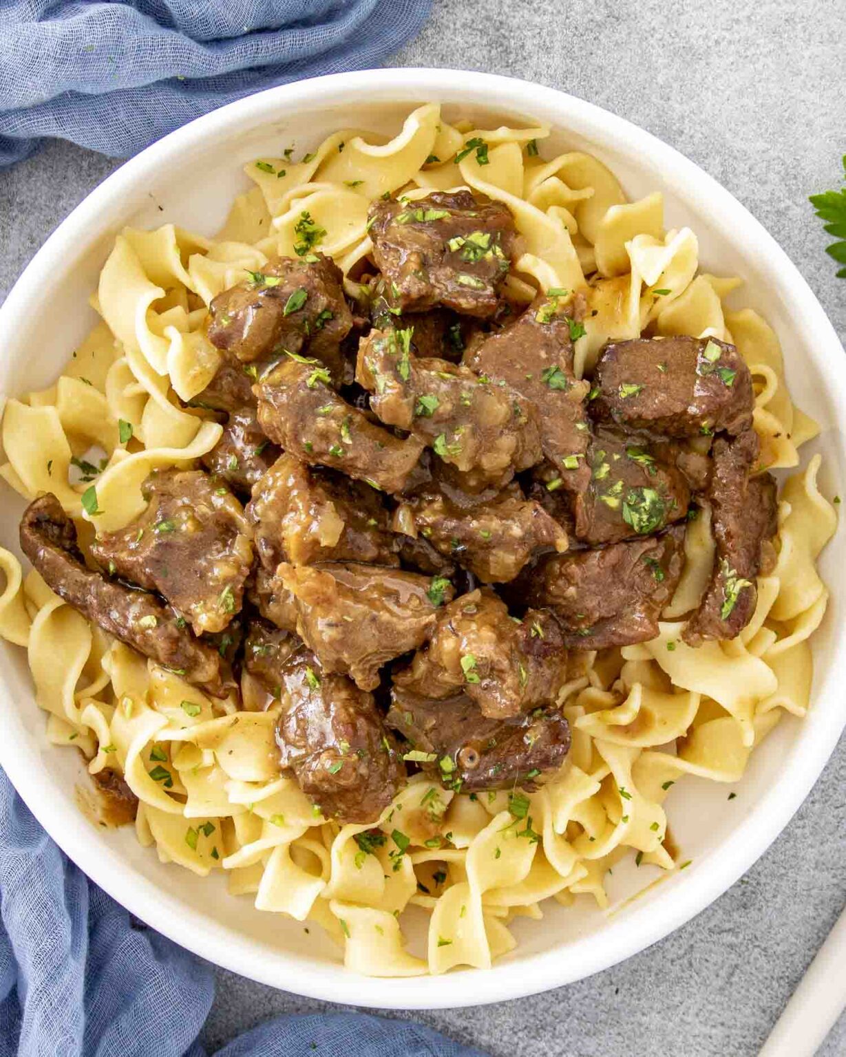 Old-Fashioned Beef Tips and Noodles - All My Cravings