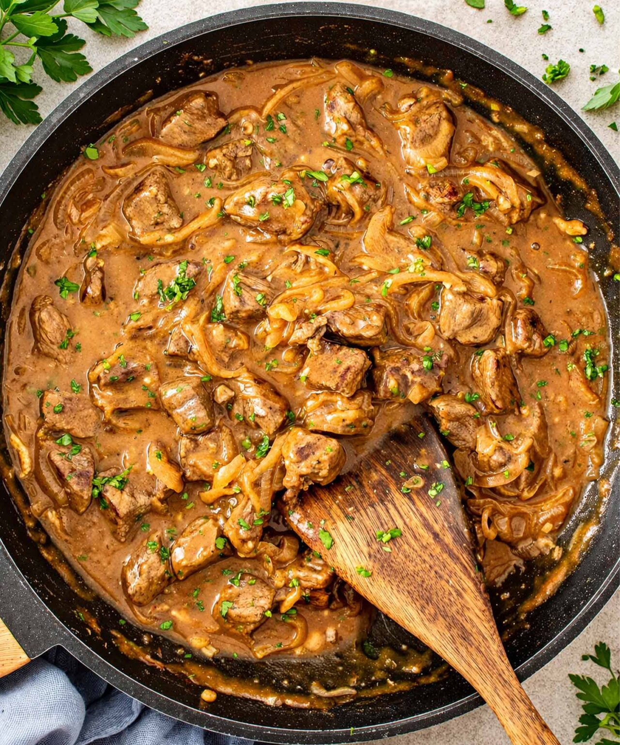 Easy Beef and Onion Skillet (One-Pan Dinner) - All My Cravings