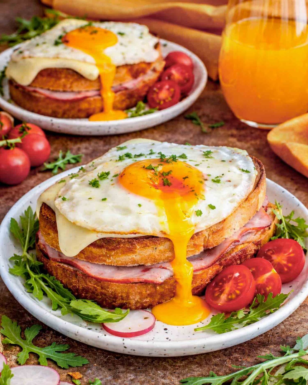 Smoked Gouda and Ham Croque Madame - All My Cravings